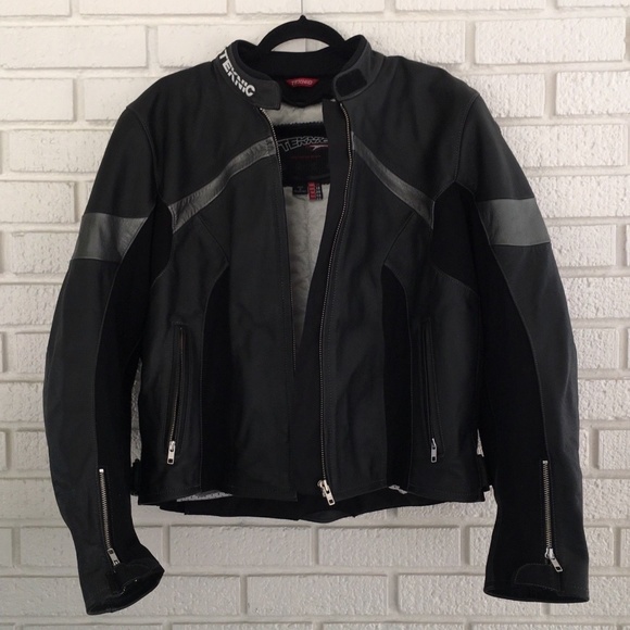 Teknic | Jackets & Coats | Leather Motorcycle Jacket Coat 8 Black ...